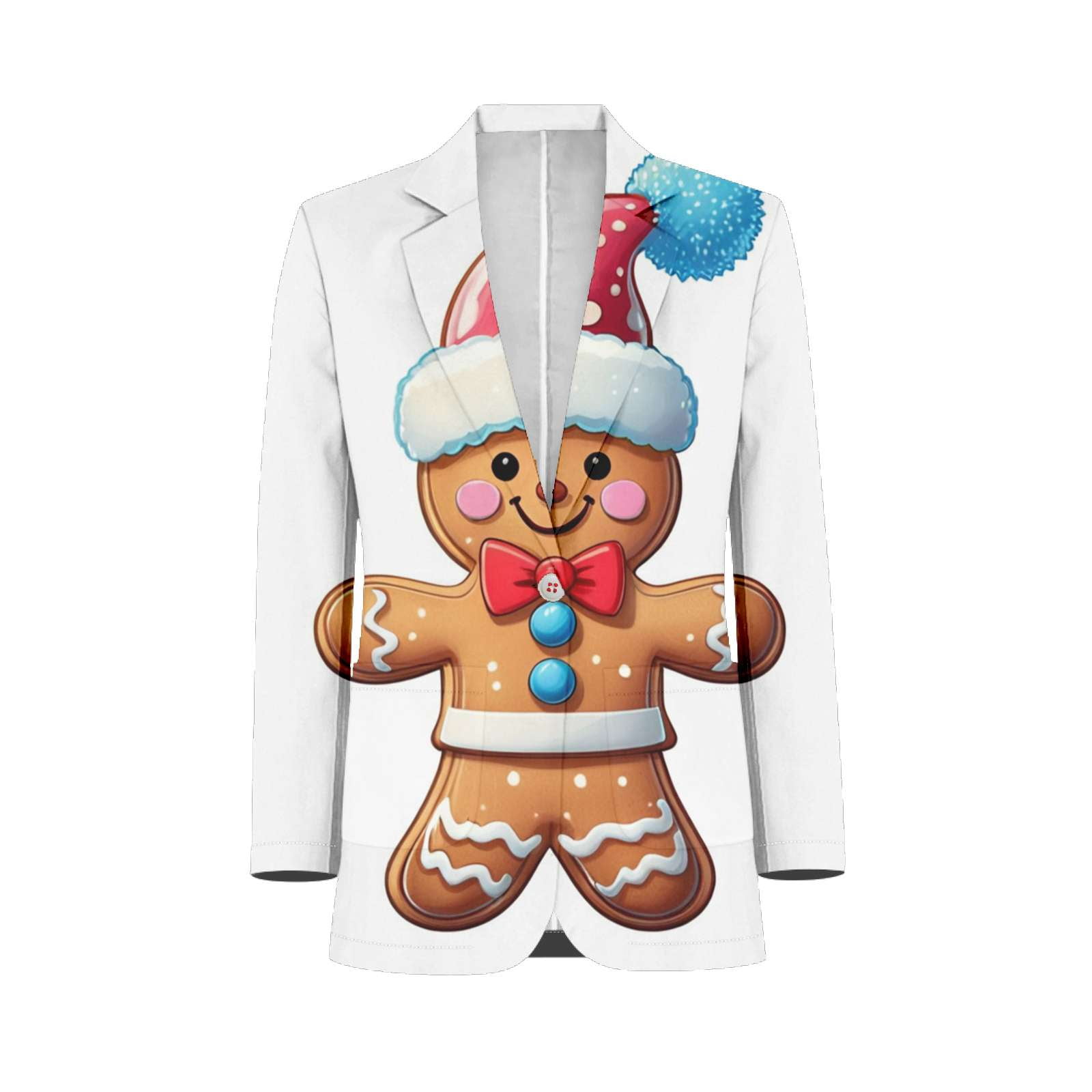 Christmas Gingerbread Man Men's Suit Blazer Casual Party Wear Slim Fit ...
