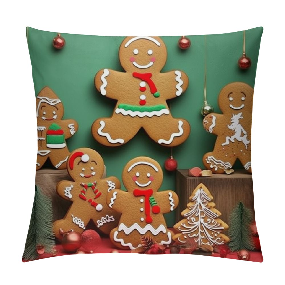 Christmas Gingerbread Man Ornament Xmas Wood Gingerbread Signs Xmas ...