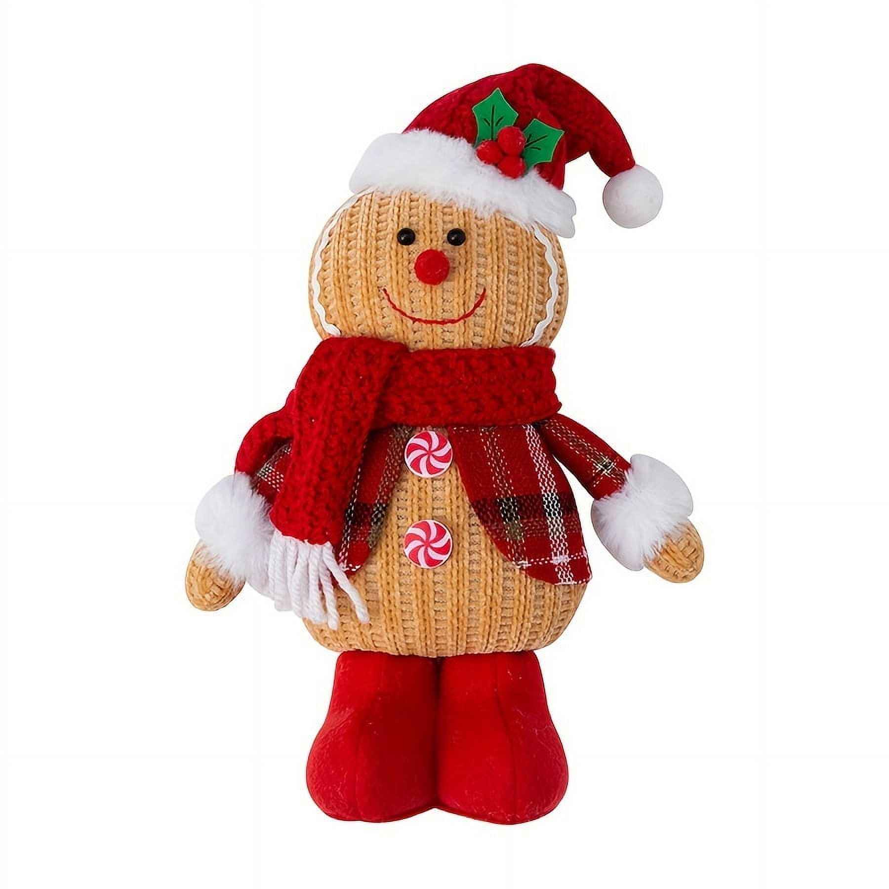 Gingerbread Man Plush Toy Pillows Soft Christmas Stuffed Animal Doll ...