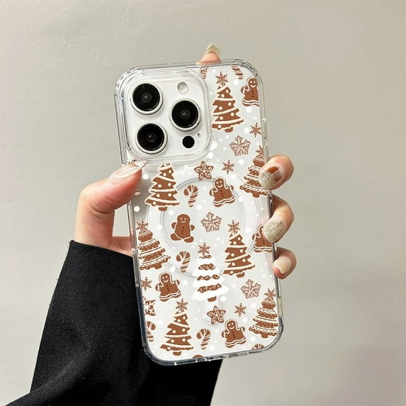 Christmas Gingerbread Man Wireless Charging Case for iPhone 17 Air 16 E ...
