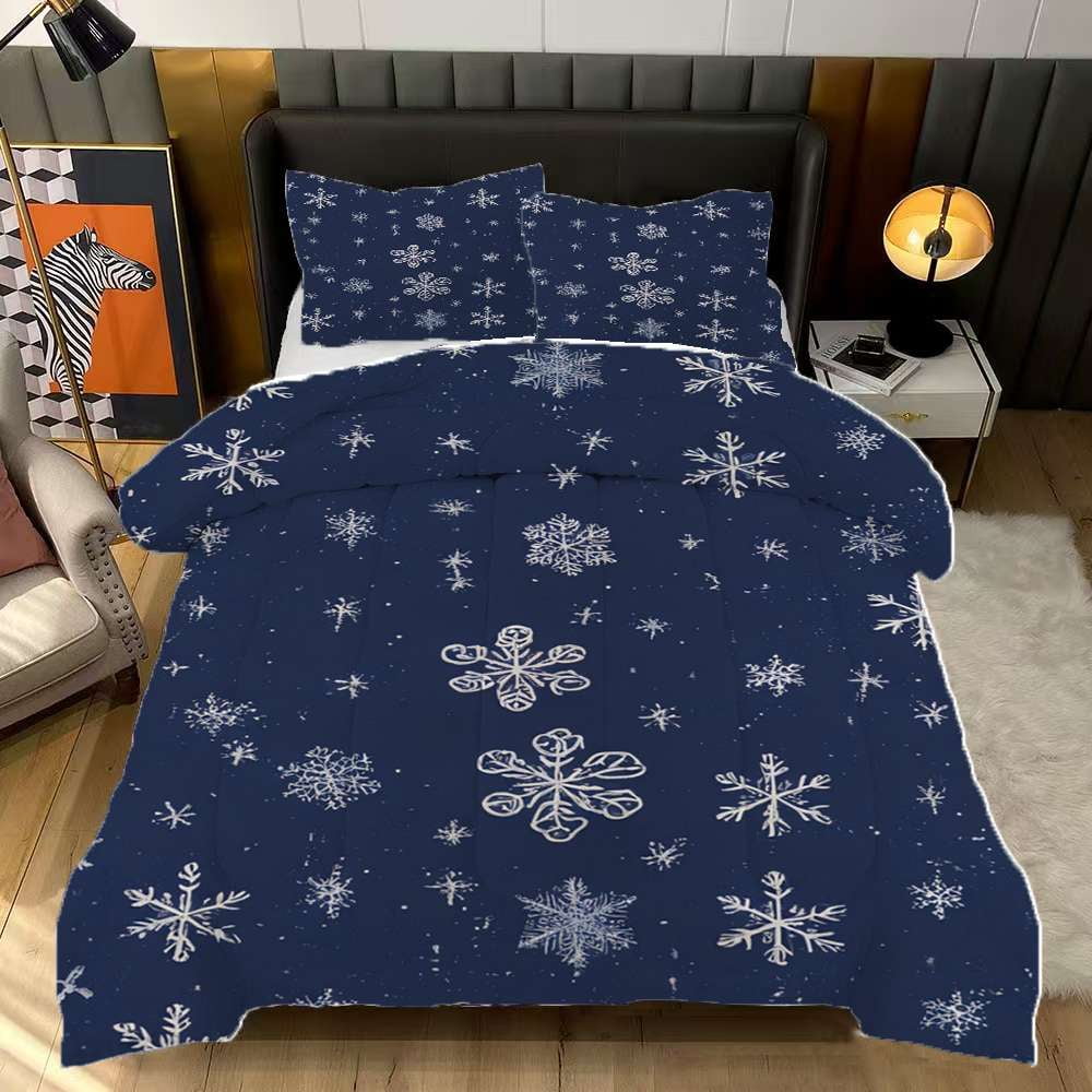 Christmas Gingerbread Snowflake Wrapping Paper Comforter Set Full Size ...
