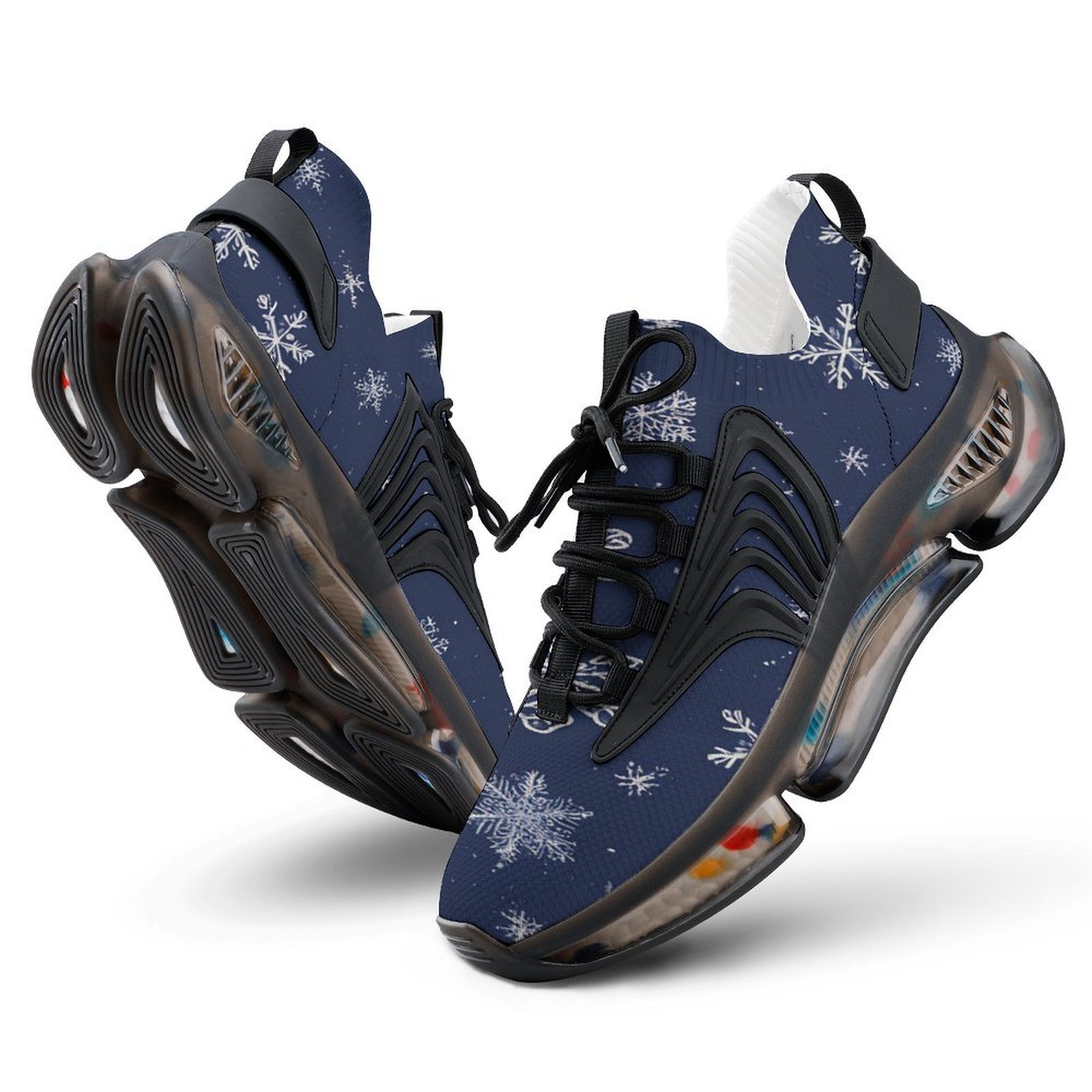Christmas Gingerbread Snowflake Wrapping Paper Walking Shoes for Men ...