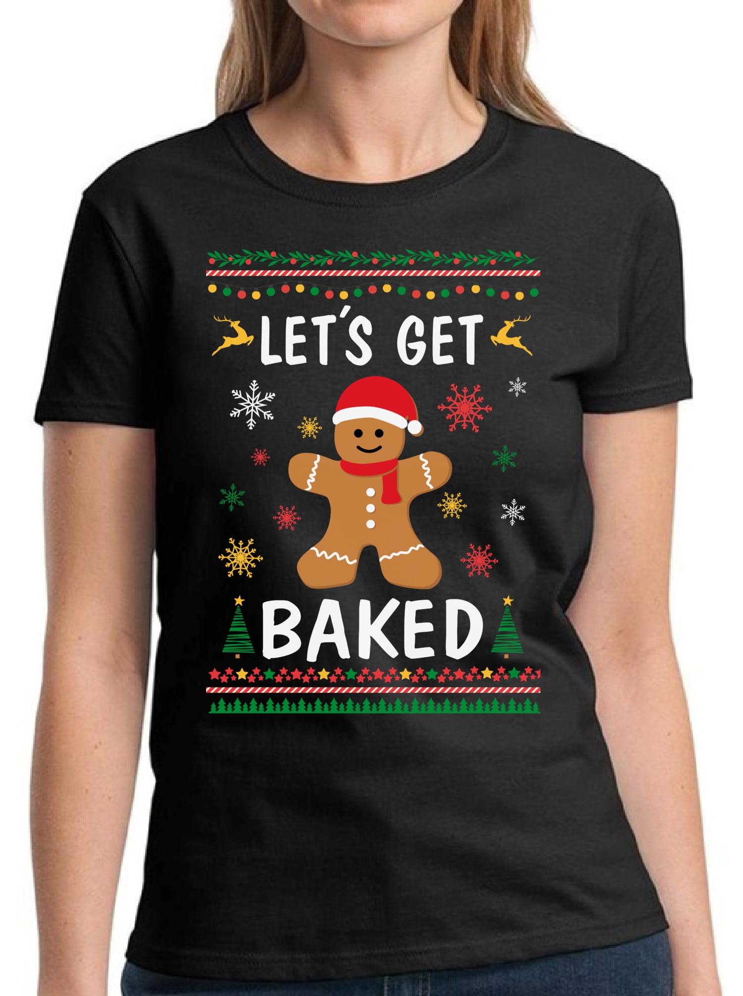Christmas Gingerbread T Shirt Top Christmas Gift Shirt for Her - S M L ...