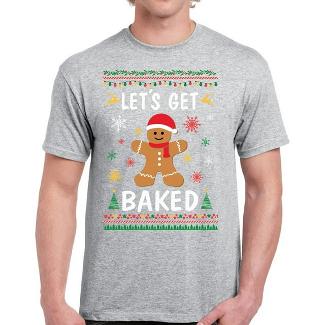 Christmas Gingerbread T Shirt Top Christmas Gift Shirt for Men - S M L ...