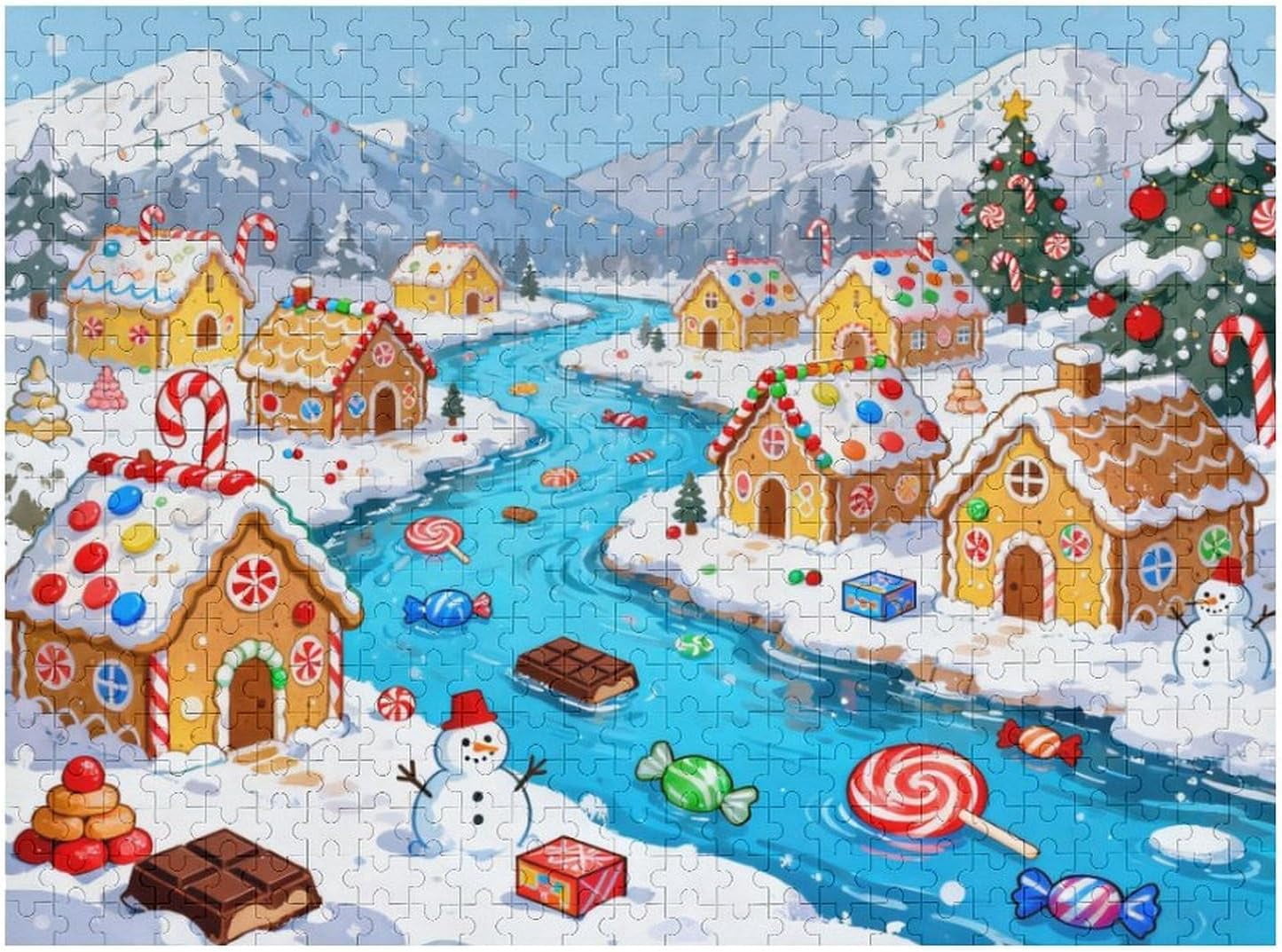 Christmas Gingerbread Village 500 Piece Puzzle for Adults, Fun Puzzles ...