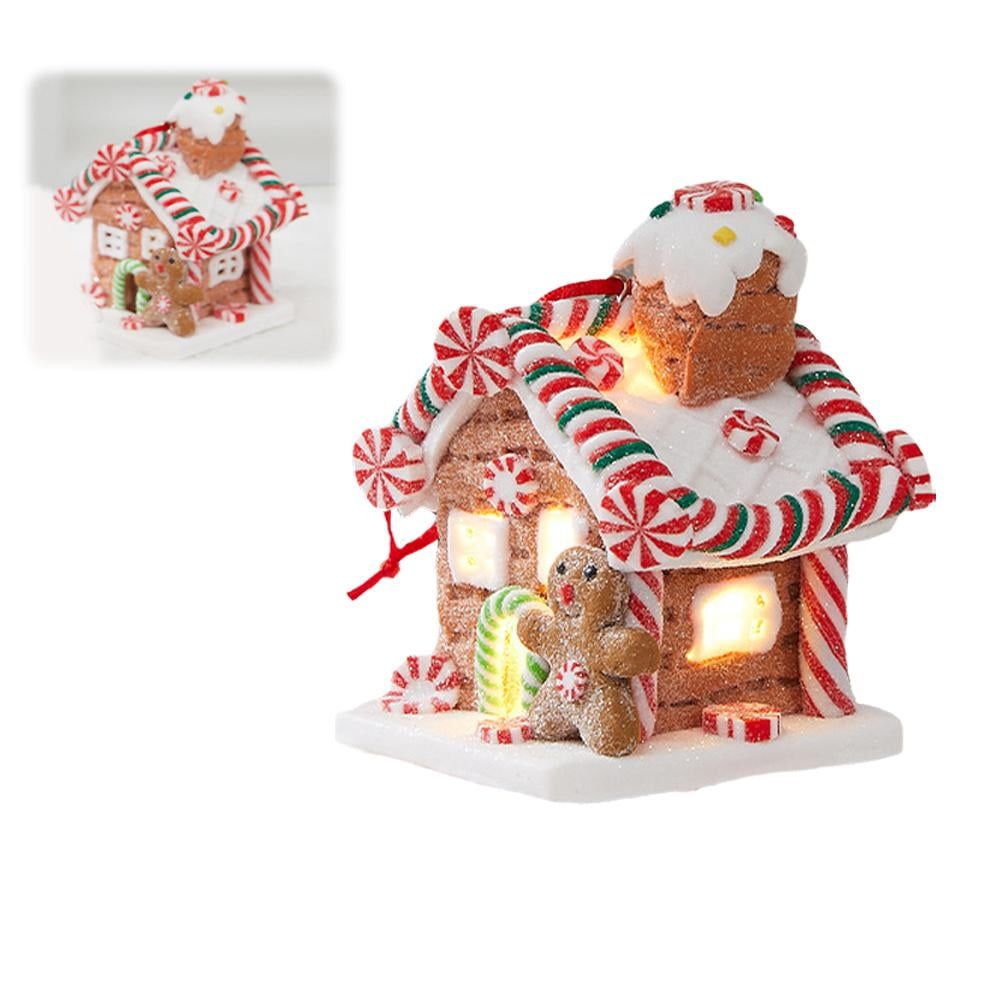 Christmas Gingerbread Village House Light, Light-Up Gingerbread House ...