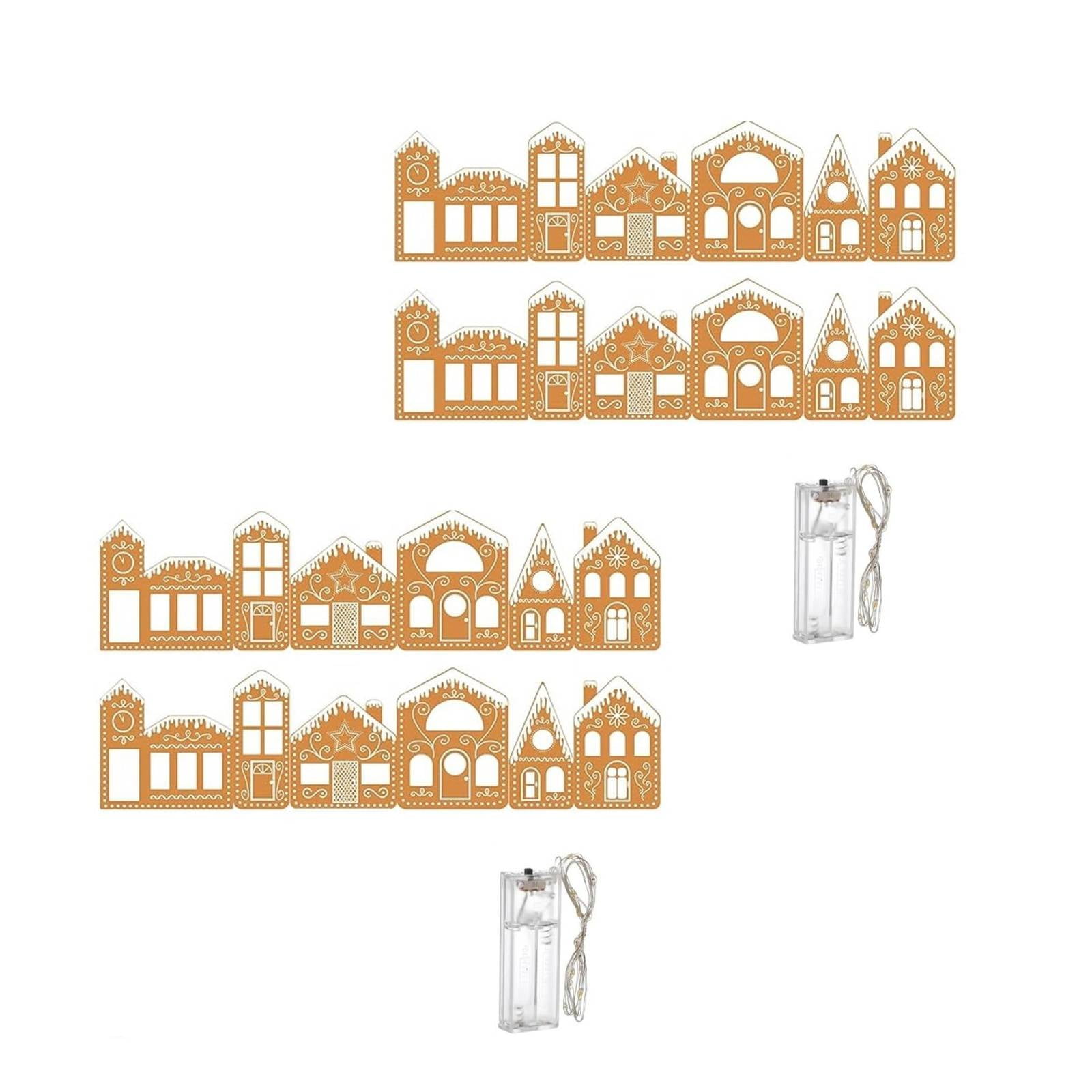 Christmas Gingerbread Village Light-Up Decor, DIY Cardboard Christmas ...