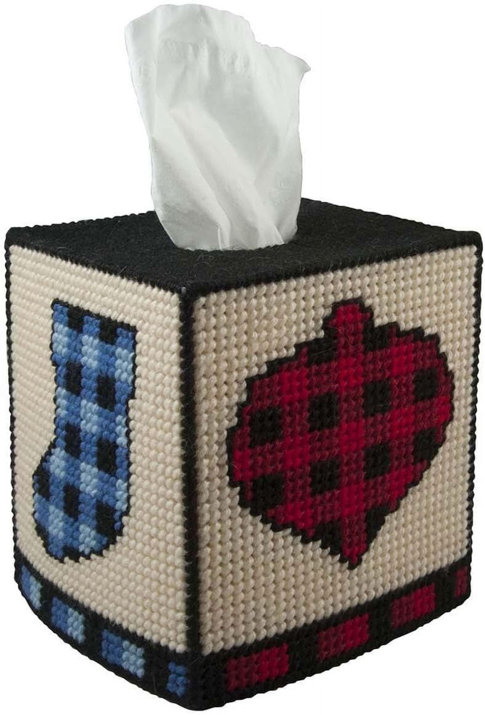Christmas Gingham Tissue Box Plastic Canvas Kit - Walmart.com