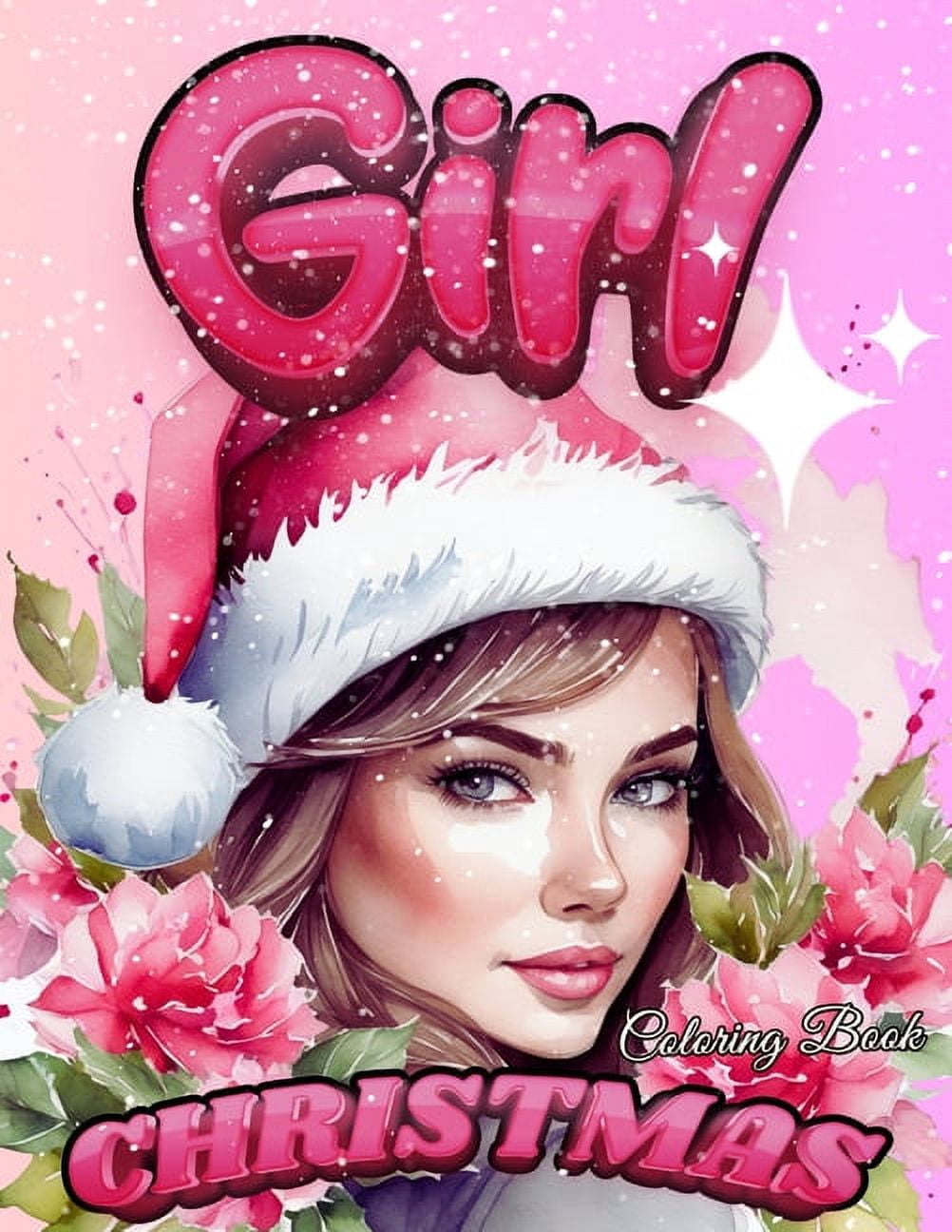 Christmas Girl Coloring Book,: Jolly Christmas Girl Coloring, Festive ...