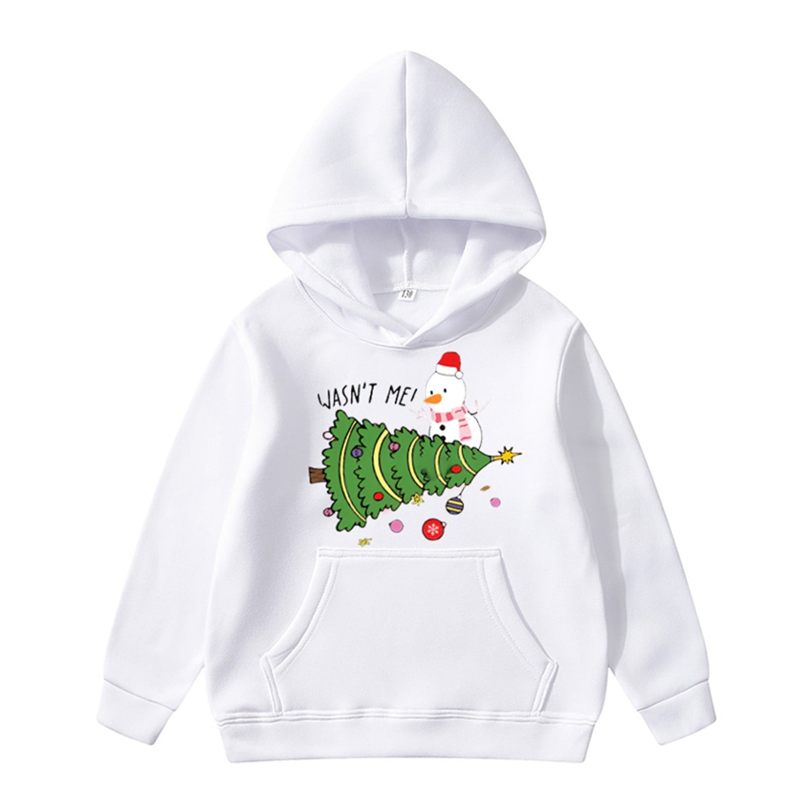 Christmas Girls Hoodies Child Pattern Letter Prints Long Sleeve Fashion ...