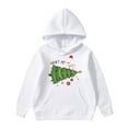 Christmas Girls Hoodies Child Pattern Letter Prints Long Sleeve Fashion ...