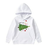 Christmas Girls Hoodies Child Pattern Letter Prints Long Sleeve Fashion ...