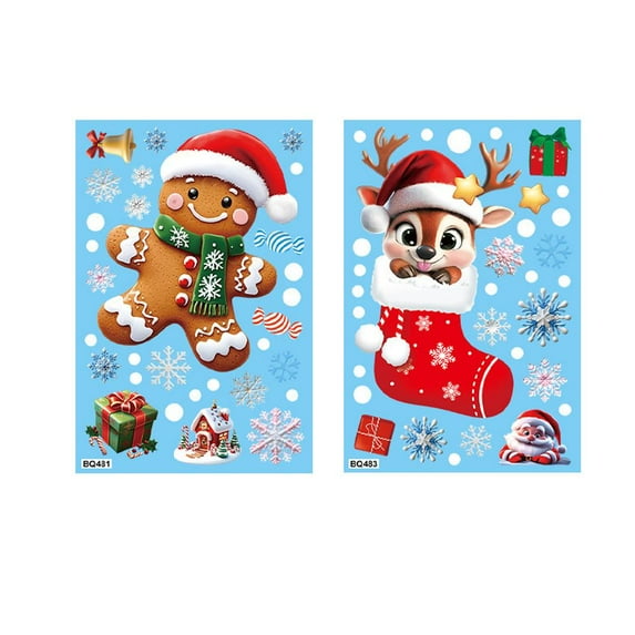 Christmas Glass Decorative Stickers - Walmart.com