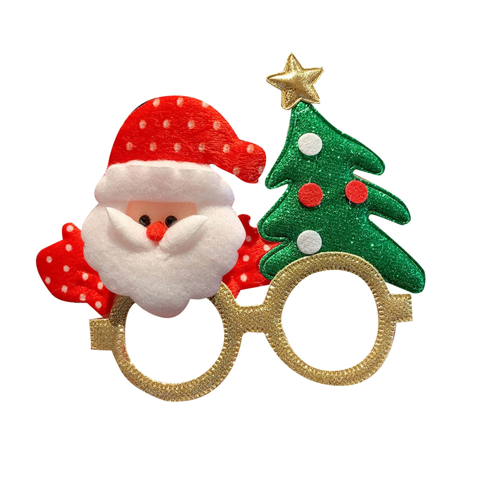Christmas Glasses Frame with Glitter - Costume Eyeglasses for Photo ...