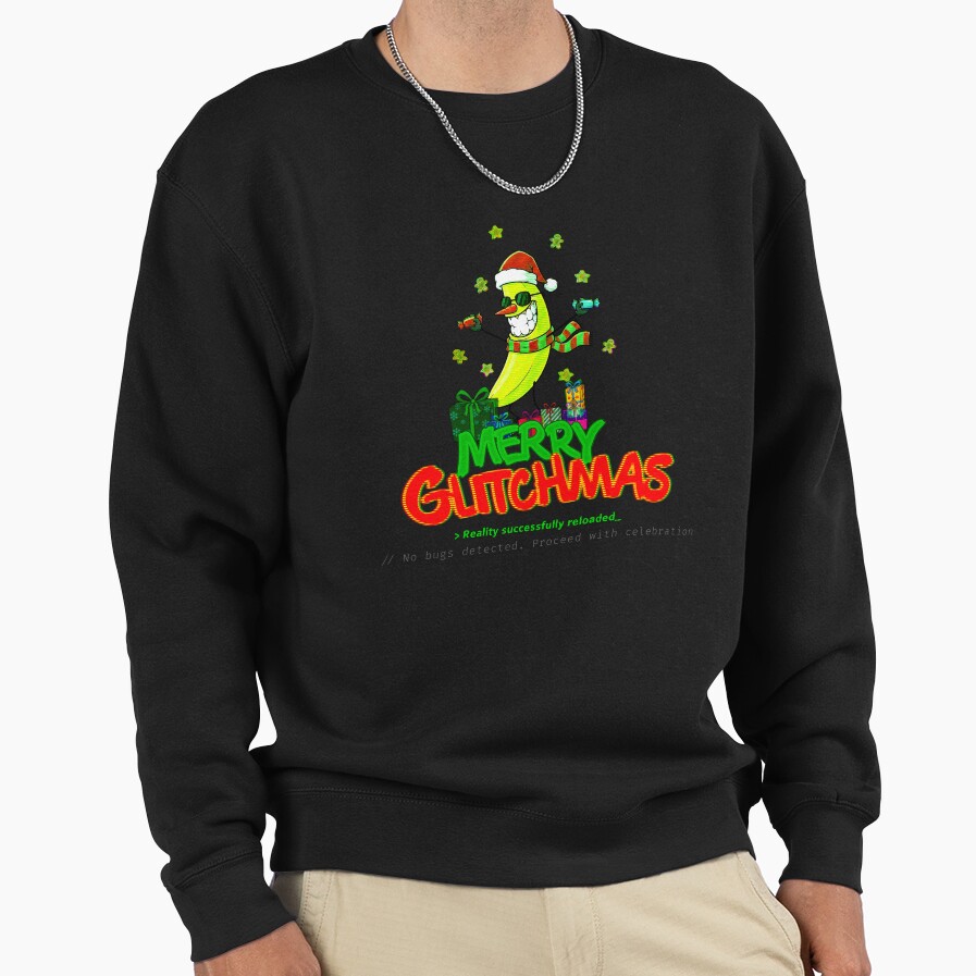 Christmas Glitch Unisex Sweatshirt Funny Retro Vintage Matrix Holiday ...