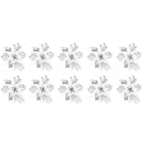 Christmas Glitter Flower Vine Wreath Decorations For Door Window Tree ...