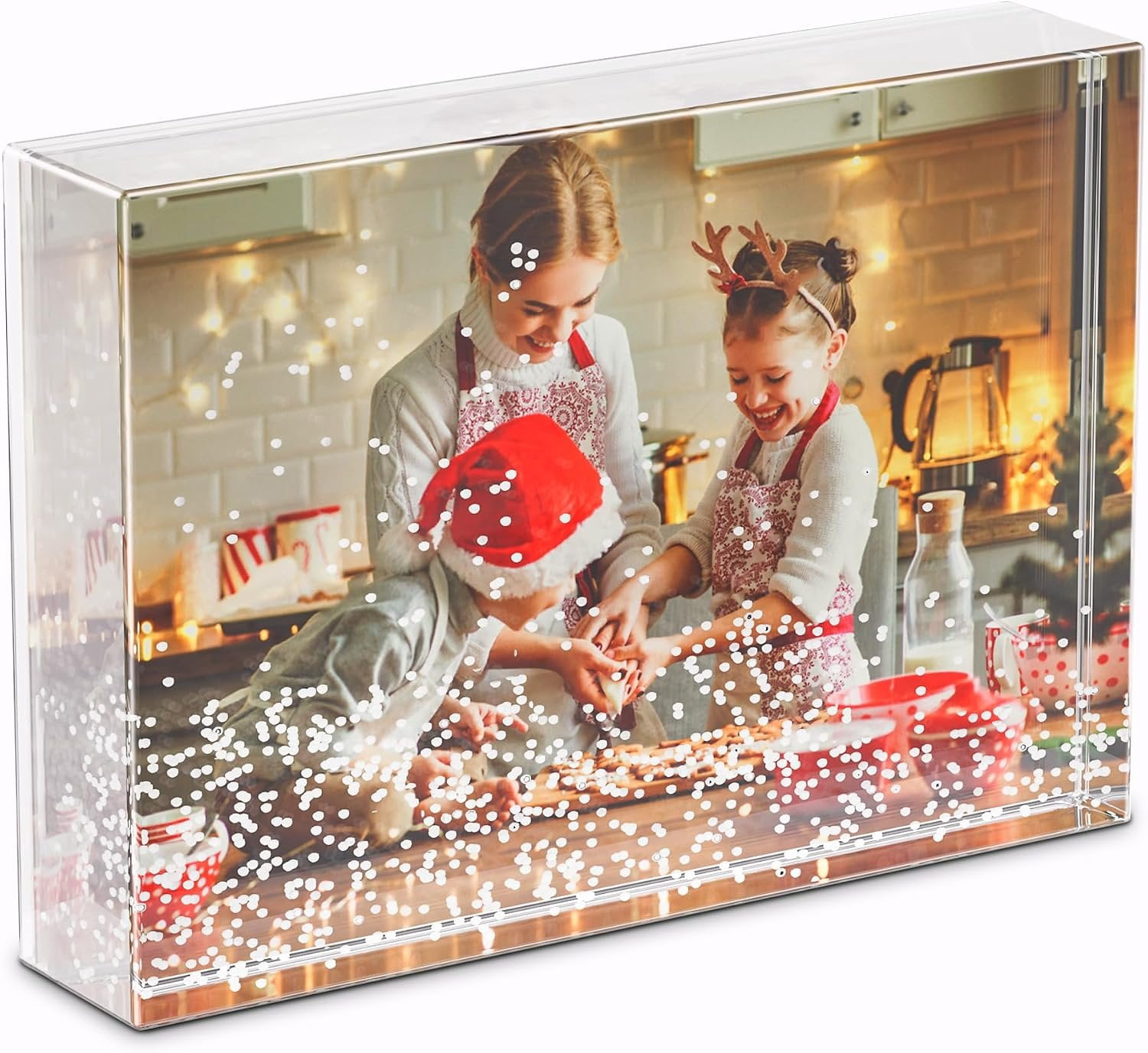 Christmas Glitter Liquid Picture Frame: Clear Photo Frame Plastic ...