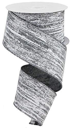 Christmas Glitter Metallic Streaks Canvas Wired Edge Ribbon - 10 Yards ...