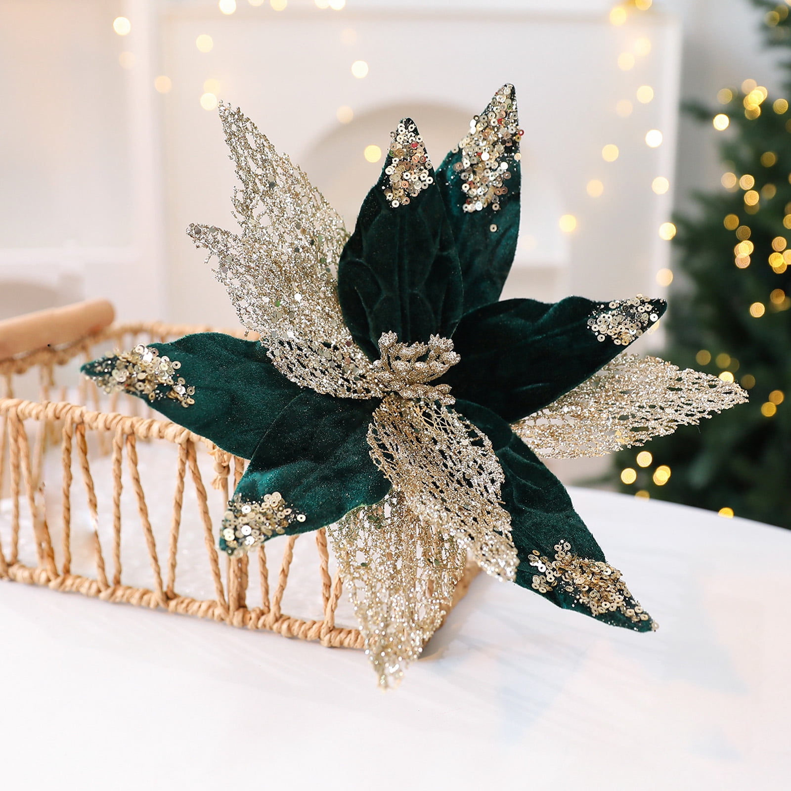 Christmas Glitter Pick Stems with Berries and Pine Cone Accents, DIY ...