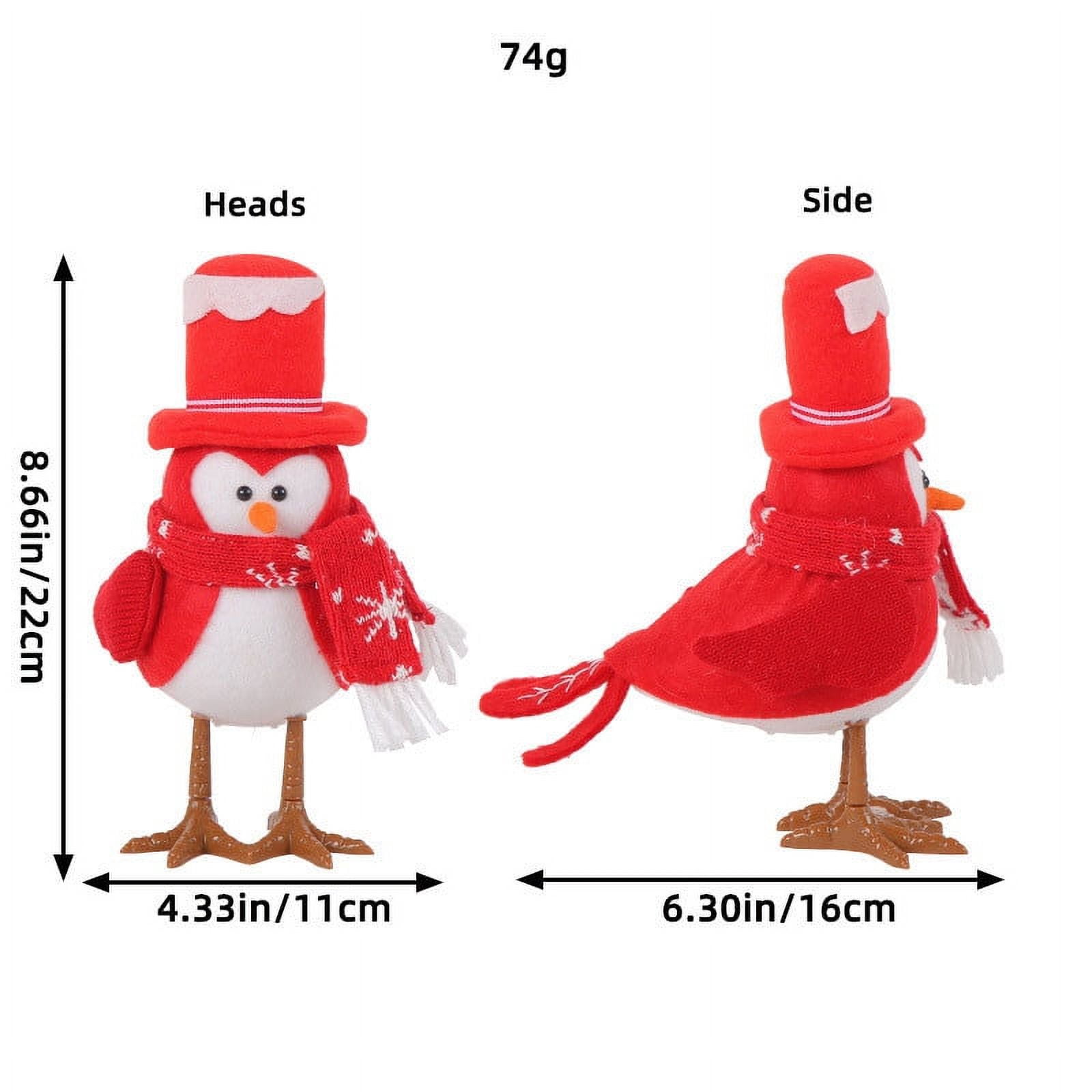 A Christmas Glowing Bird Decoration Small Animal Desktop Ornament With Led Lights For Holiday ...