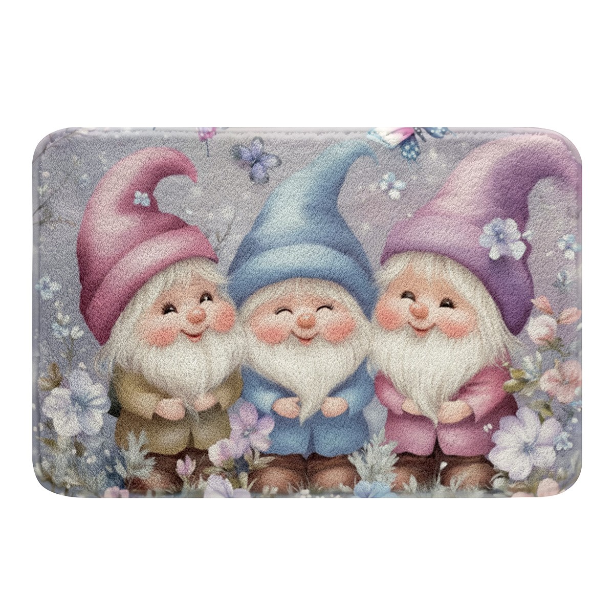 Christmas Gnome Bath Mat Cartoon Santa Claus Bath Rugs,Cute Xmas Dwarf ...