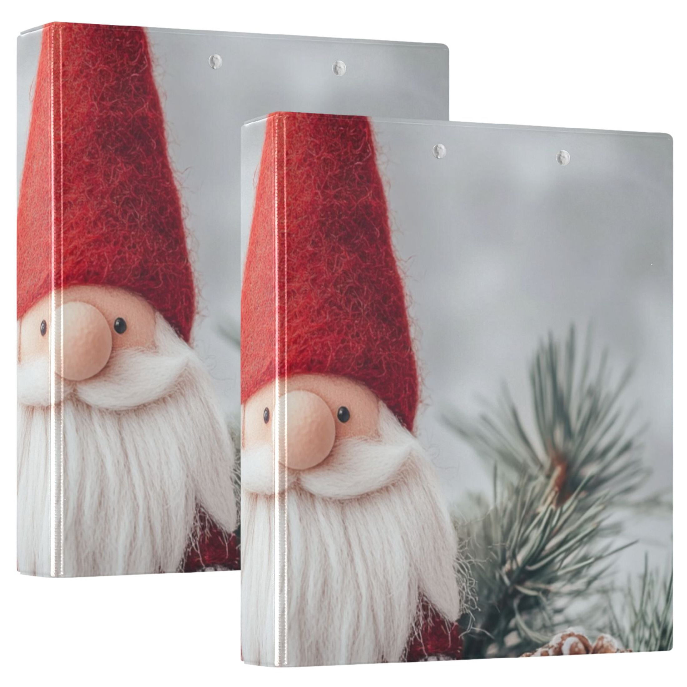 Christmas Gnome Cute 3 Ring Binders 1.5 inch Hardcover File Folders ...