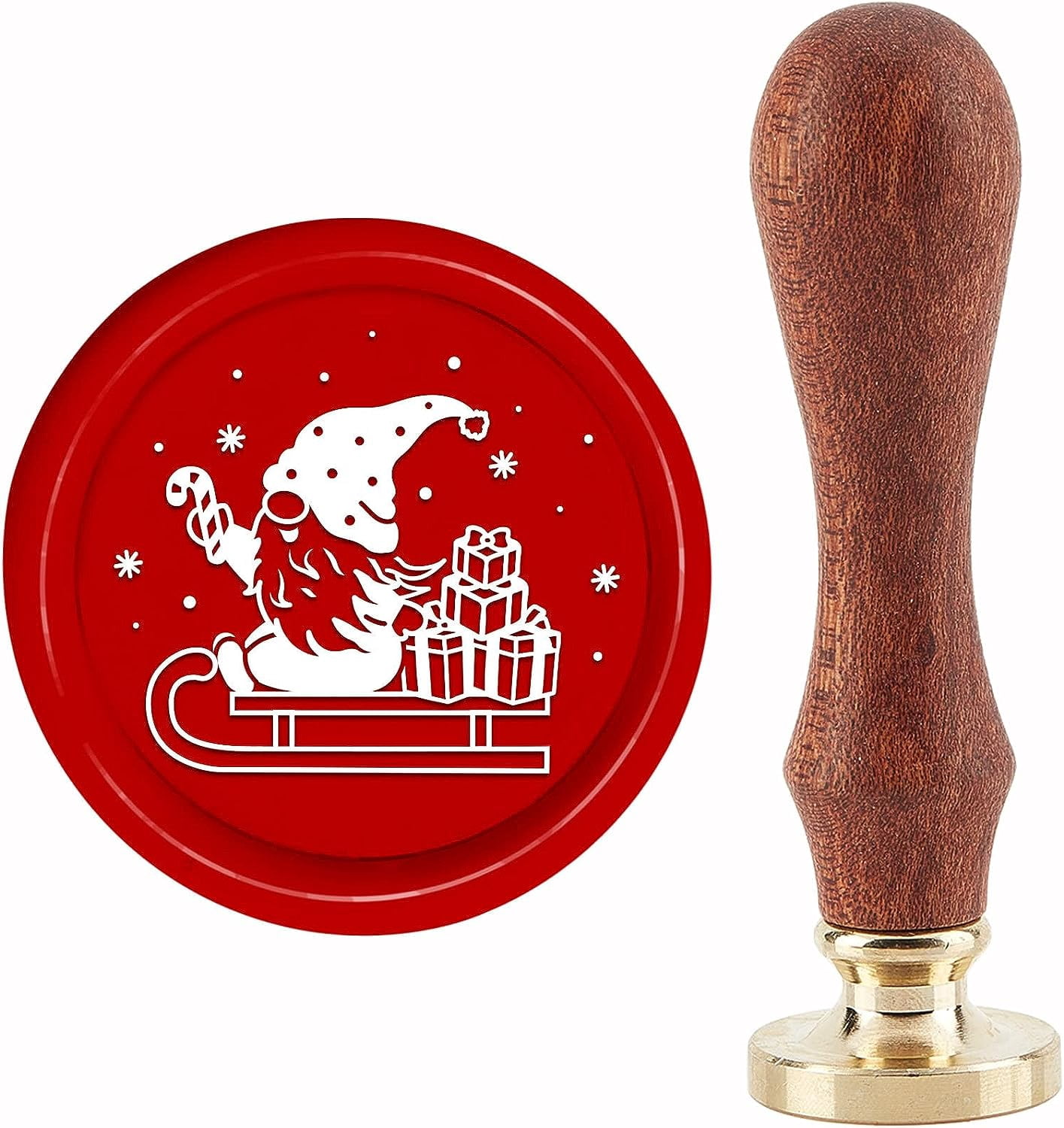 Christmas Gnome Elf Wax Seal Stamp Santa Claus Sled Gift Sealing Stamp ...