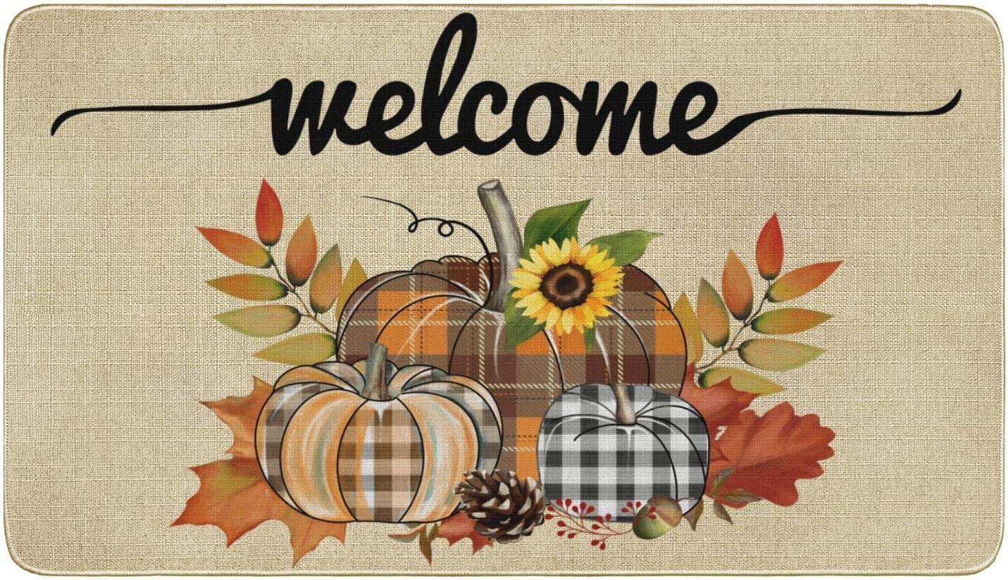 Christmas Gnome Kitchen Rugs and Mats 2 Pieces, Red Truck Snowflake ...