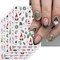 Christmas Gnome Nail Art Stickers Decals Xmas Nails Sticker Christmas ...