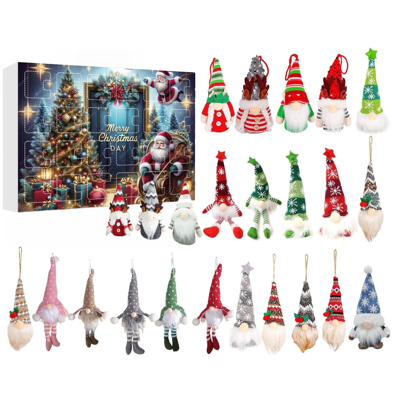 Christmas Gnome Resin Figures Advent Calendar 2025, 24 Days of Cute 3D ...
