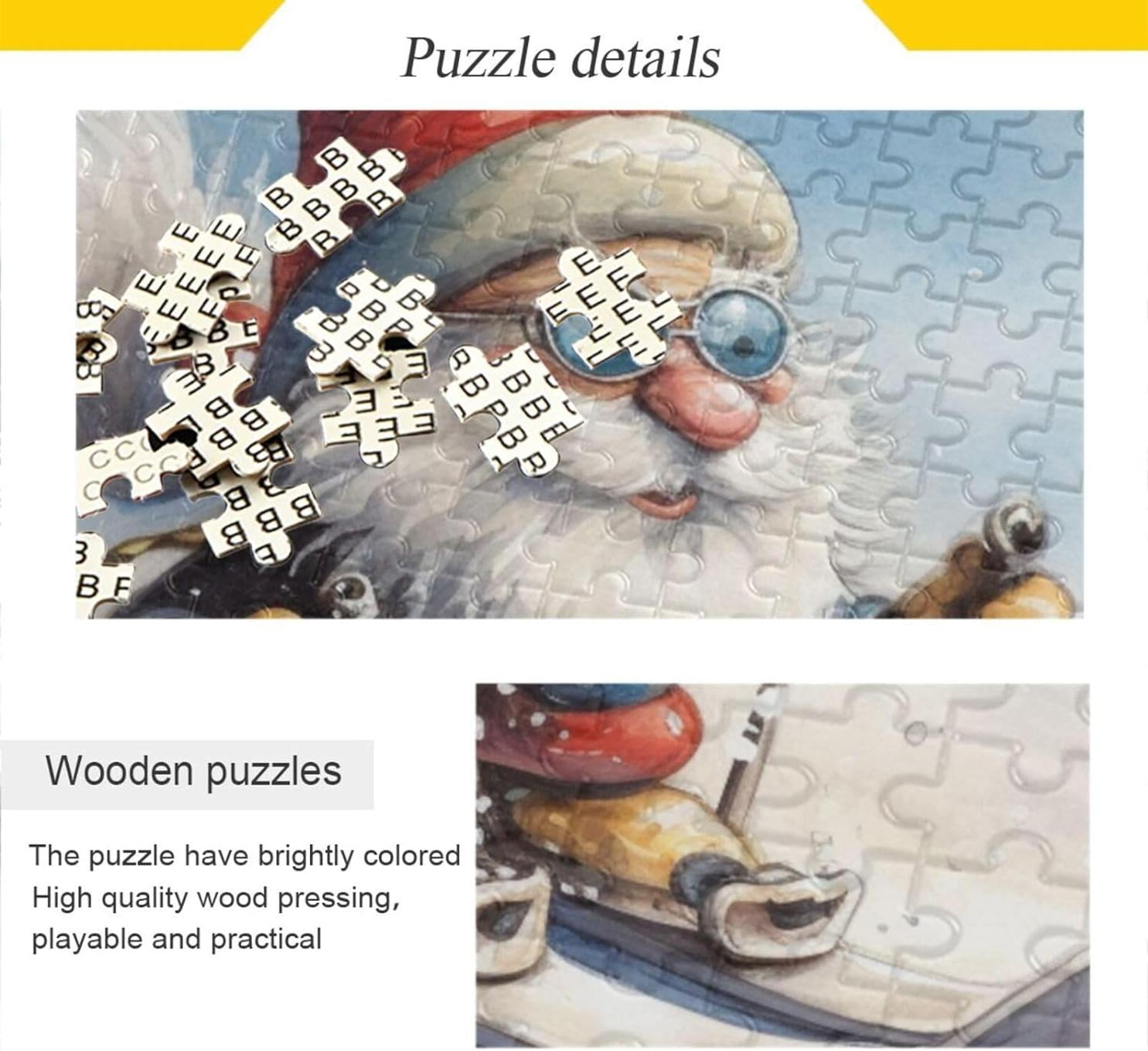 Christmas Gnome Skiing Jigsaw Puzzle 1000 Pieces, Zigsaw with Storage ...