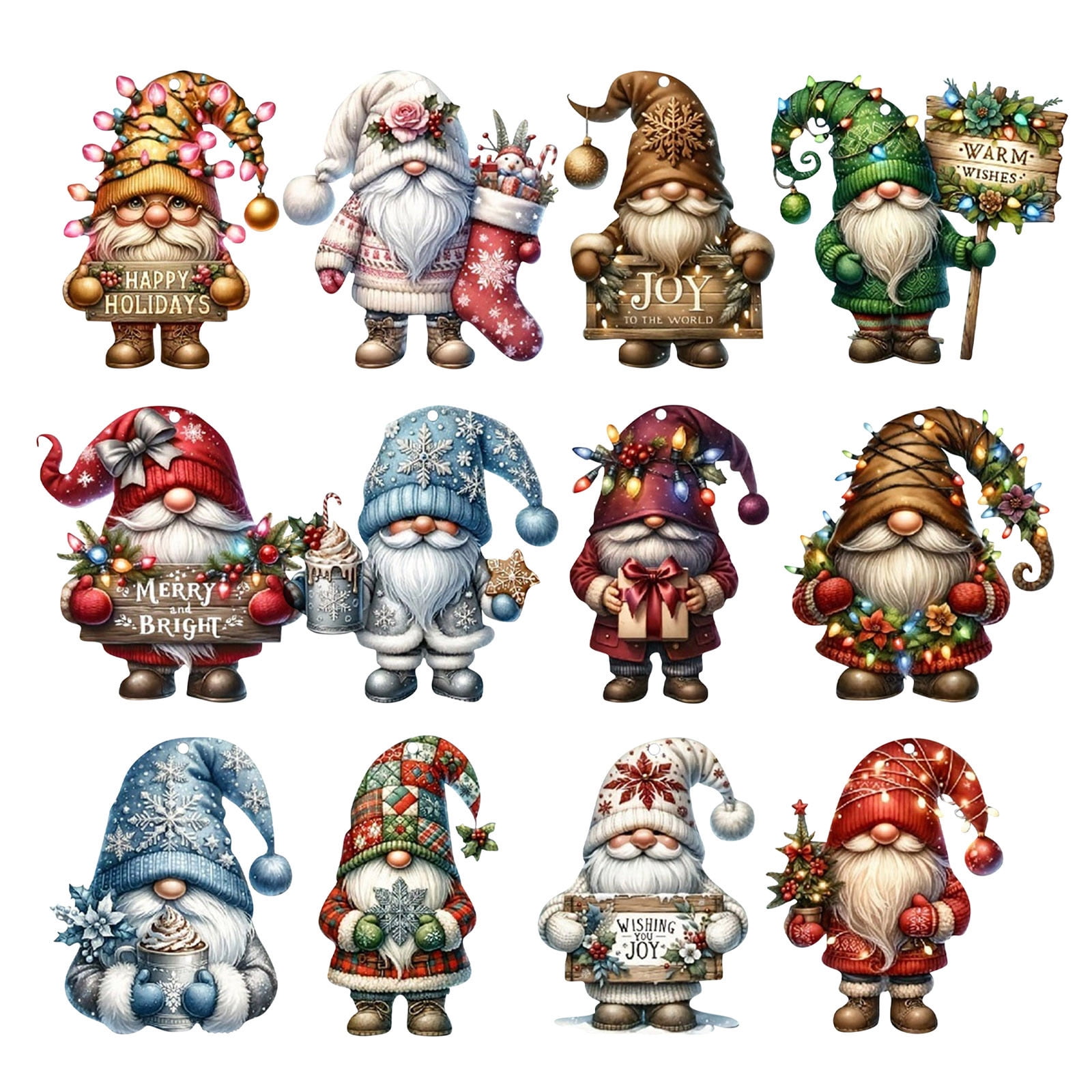 Christmas Gnomes Decorations Indoor Creative Wooden Christmas Dwarves ...