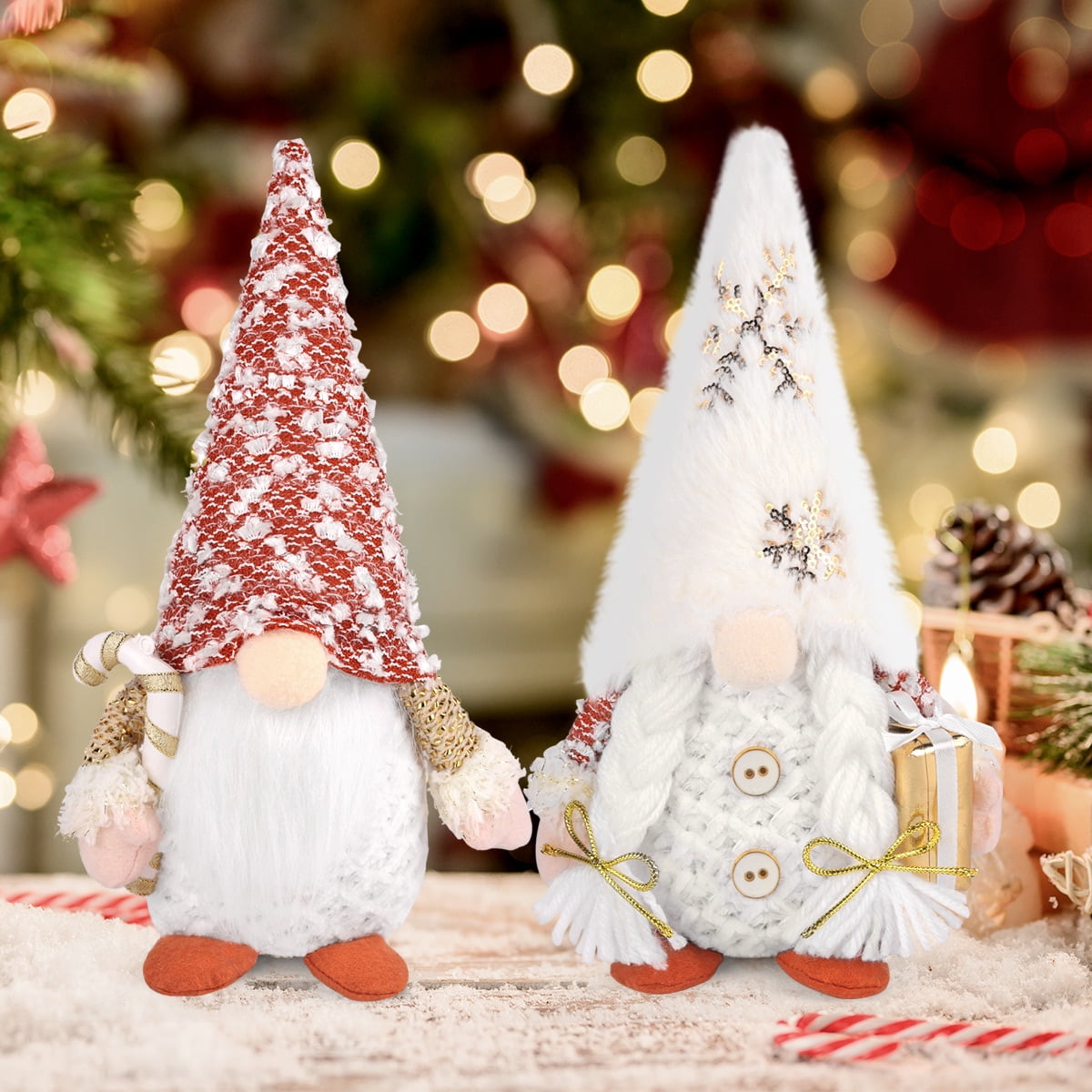 Christmas Gnomes Decorations, Swedish Rose Gold White Handmade ...