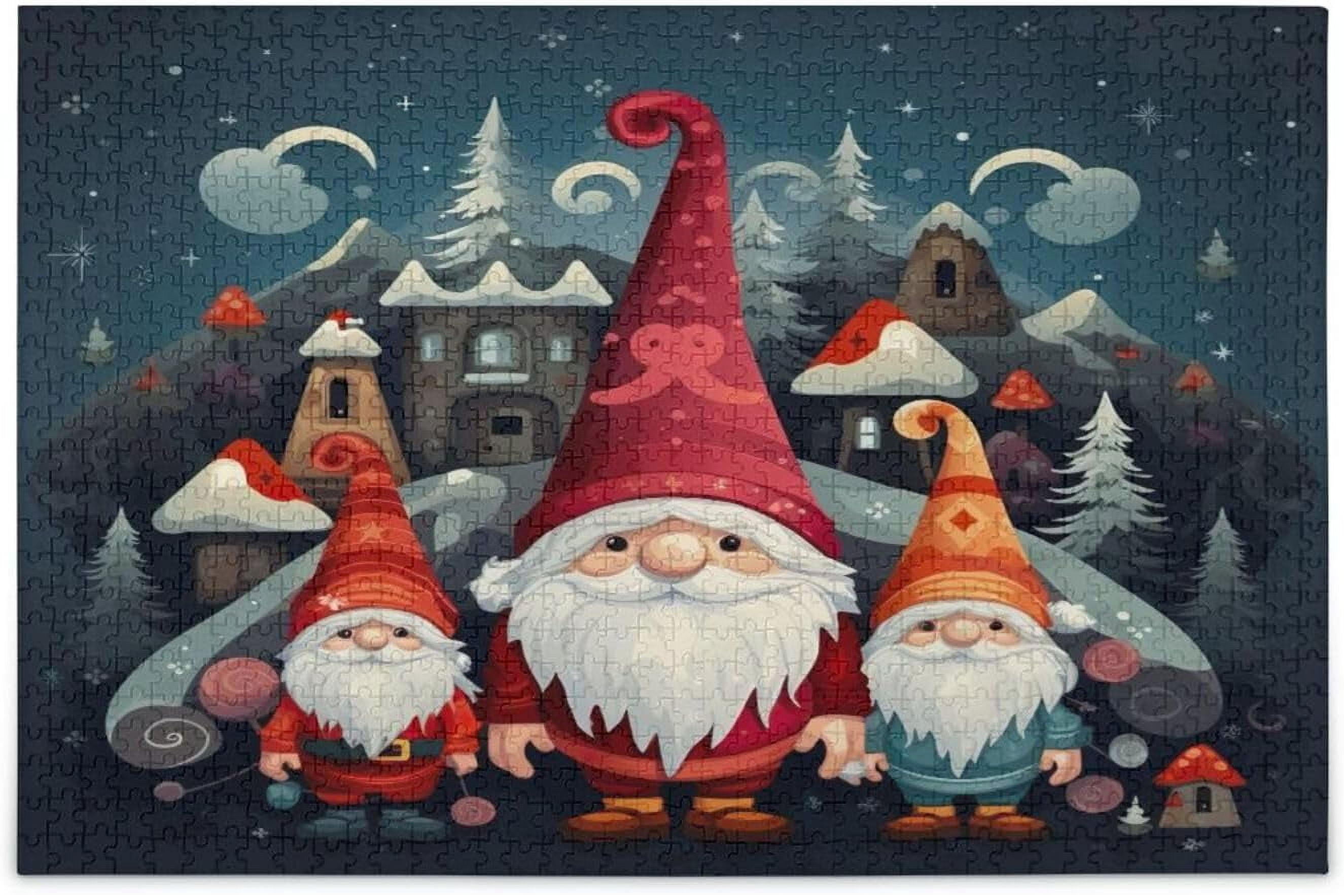 Christmas Gnomes Puzzles for Adults 1000 Pieces, Fun Puzzles for Teens ...