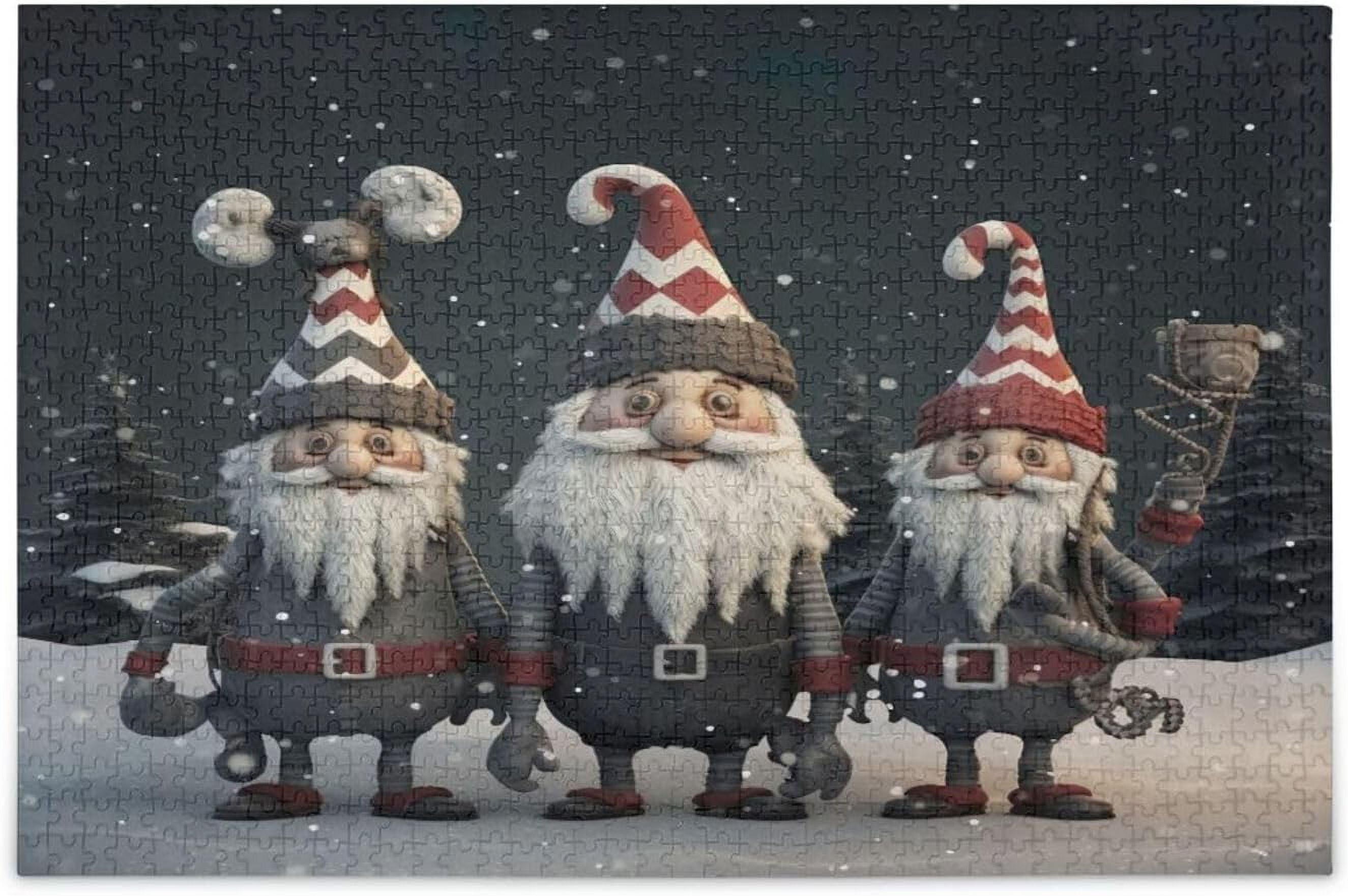 Christmas Gnomes Puzzles for Adults 1000 Pieces, Fun Puzzles for Teens ...