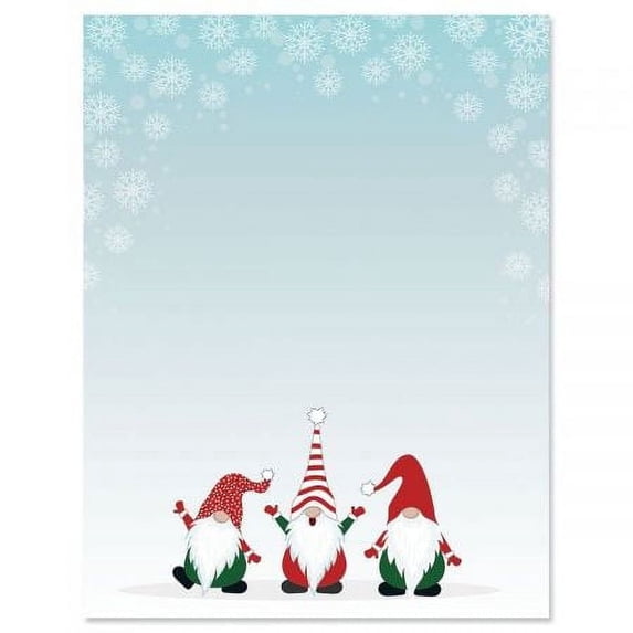 Current, Christmas Gnomes Stationery, 25 Sheets, 8¬Ω x 11 Inch ...