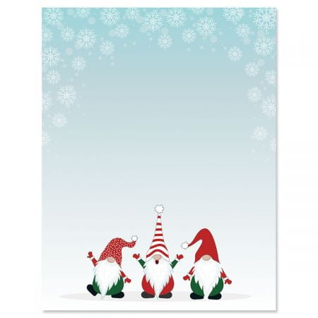 Christmas Gnomes Stationery - Holiday Letters, Printer Paper, 25 Sheets ...