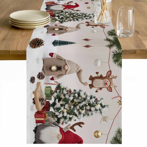 Christmas Gnomes Table Runner 36 Inches Long Farmhouse Dress Scarves ...