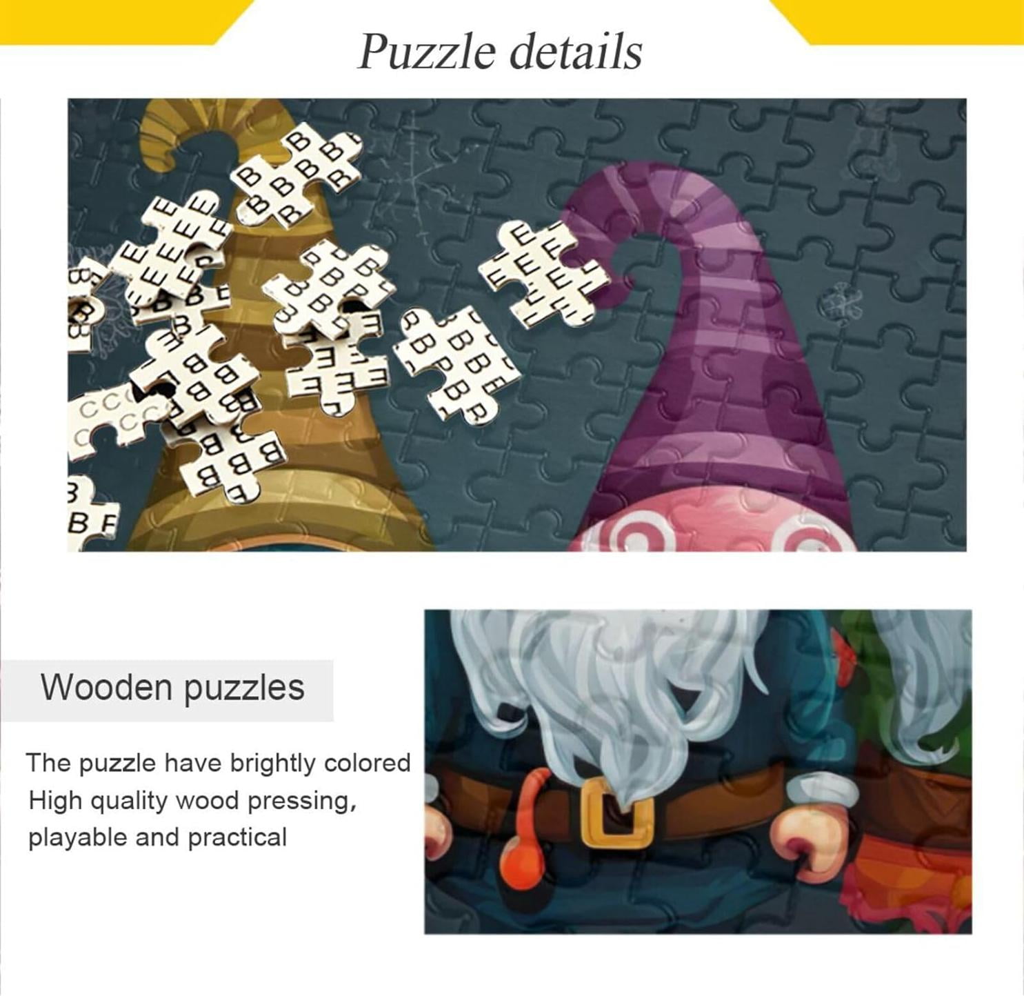 Christmas Gnomes Wooden Jigsaw Puzzles, Intellectual Entertainment ...