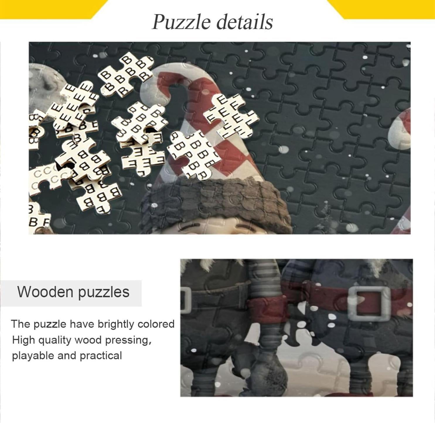 Christmas Gnomes Wooden Jigsaw Puzzles, Intellectual Entertainment ...