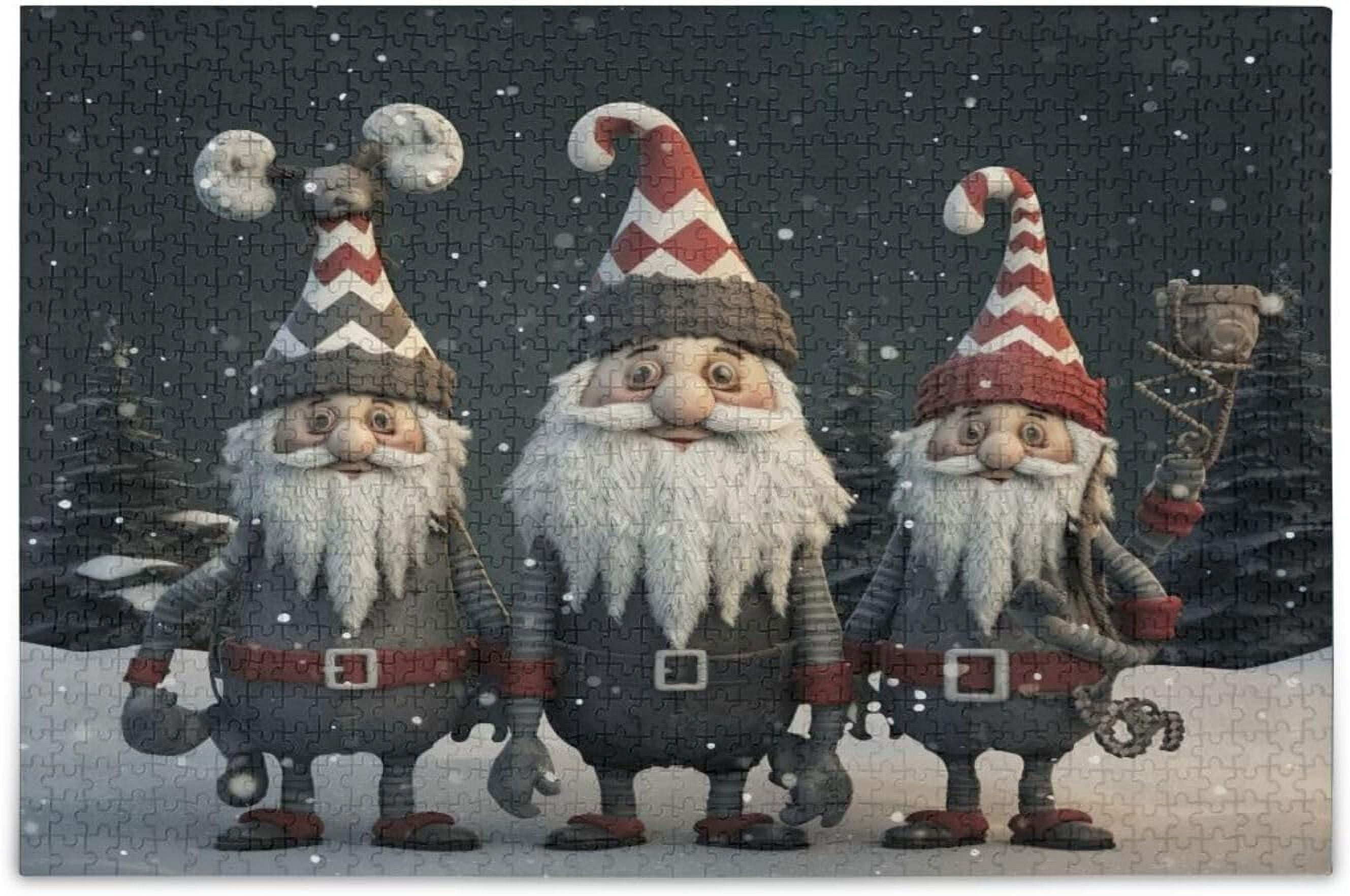Christmas Gnomes Wooden Jigsaw Puzzles, Intellectual Entertainment ...