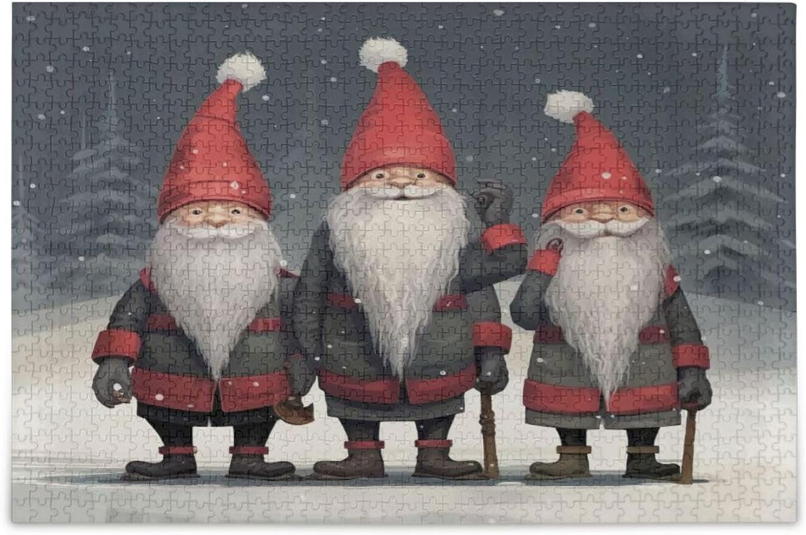 Christmas Gnomes Wooden Jigsaw Puzzles, Intellectual Entertainment ...