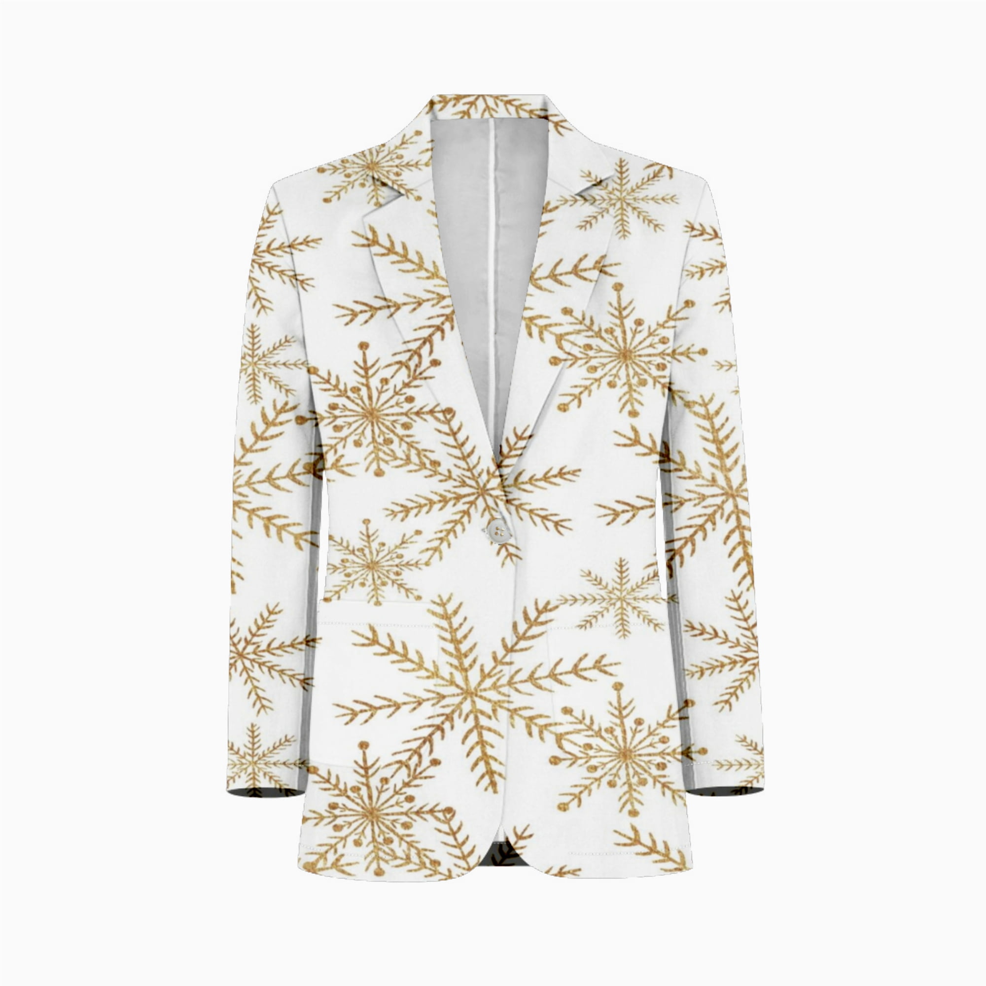 Christmas Golden Snowflakes Customized Men's Suits full man Shawl ...