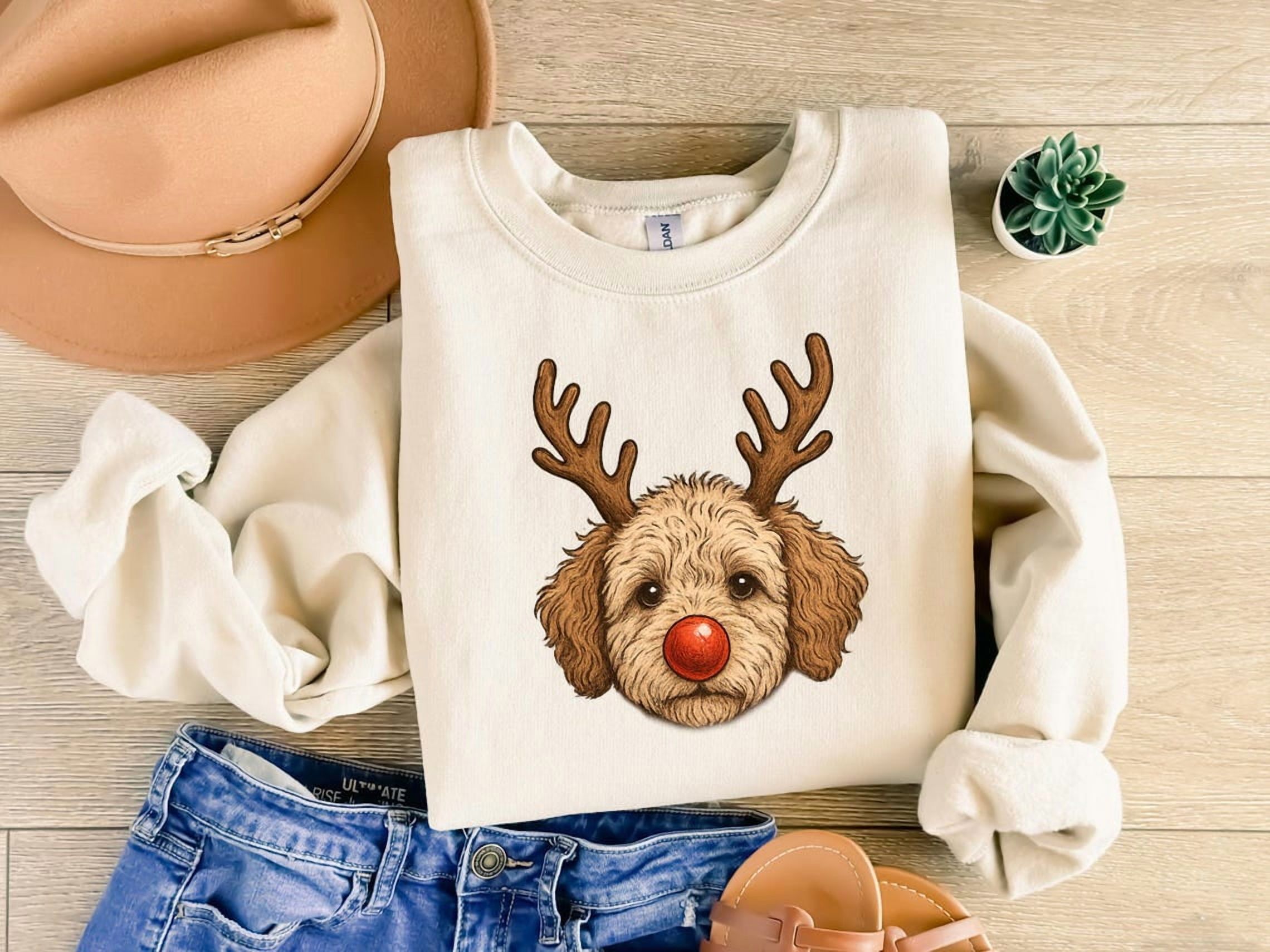 Christmas Goldendoodle Sweatshirt, Christmas Dog Hoilday Sweater, Xmas ...