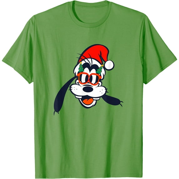 Christmas Goofy Santa Claus Face DTG Print Unisex T-Shirt,Lime Color ...