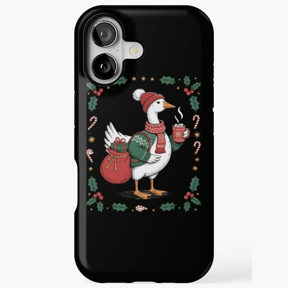 Christmas Goose Cozy Hot Cocoa Holiday Phone Case 17 16 15 14 13 12 11 ...