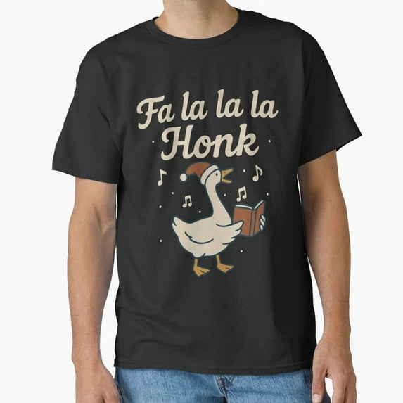 Christmas Goose Fa La La La Honk Funny Holiday Animal Pun H11834 T ...