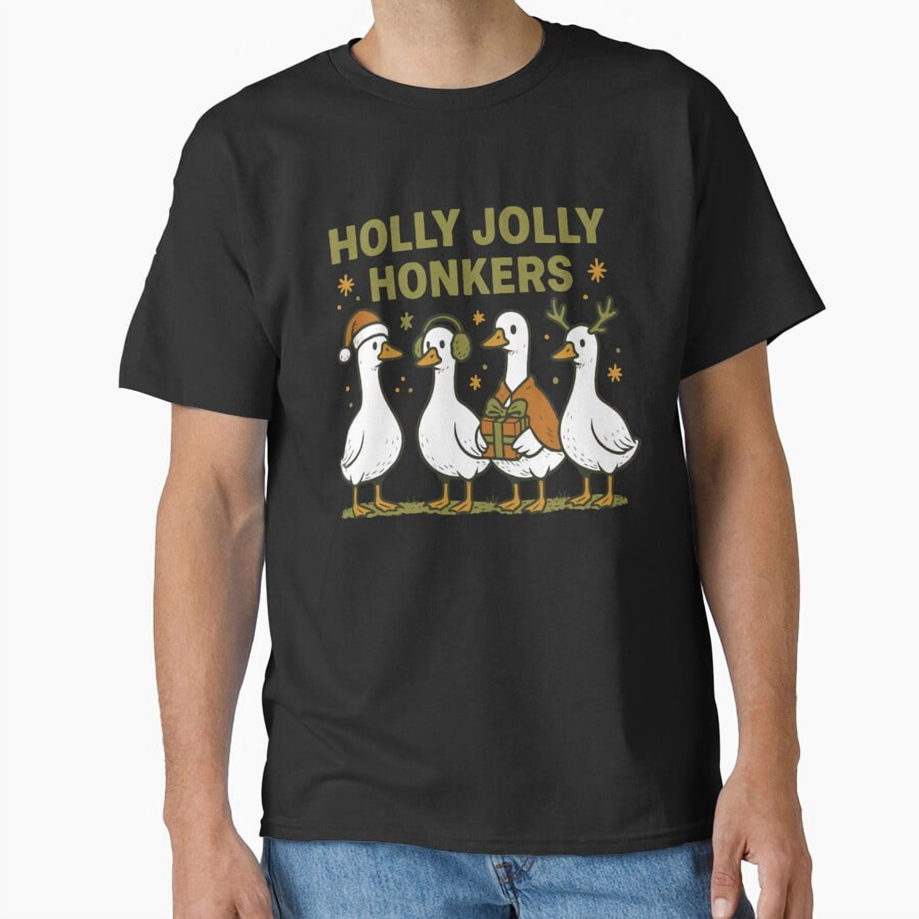 Christmas Goose With Holly Jolly Honkers For Your Funny Xmas Holiday ...