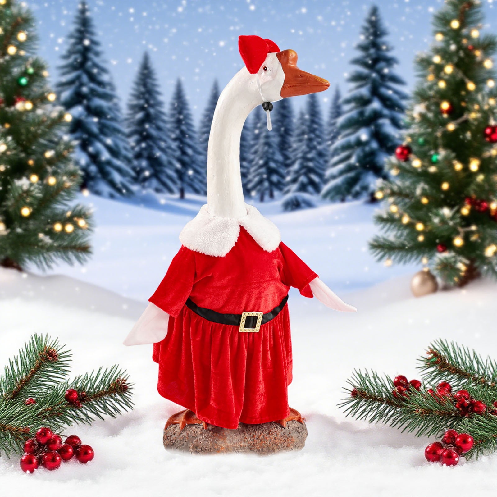 Christmas Goose Yard Decor - Waterproof Outdoor Holiday Goose Costume ...