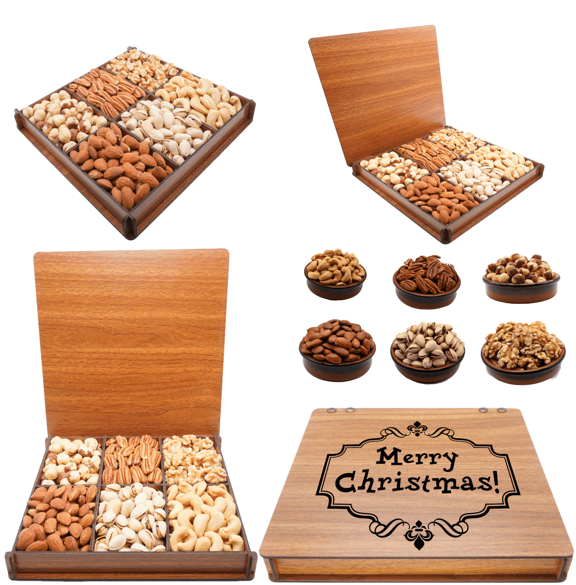Christmas Gourmet Nuts Gift Basket – Holiday Snack Box with Premium ...
